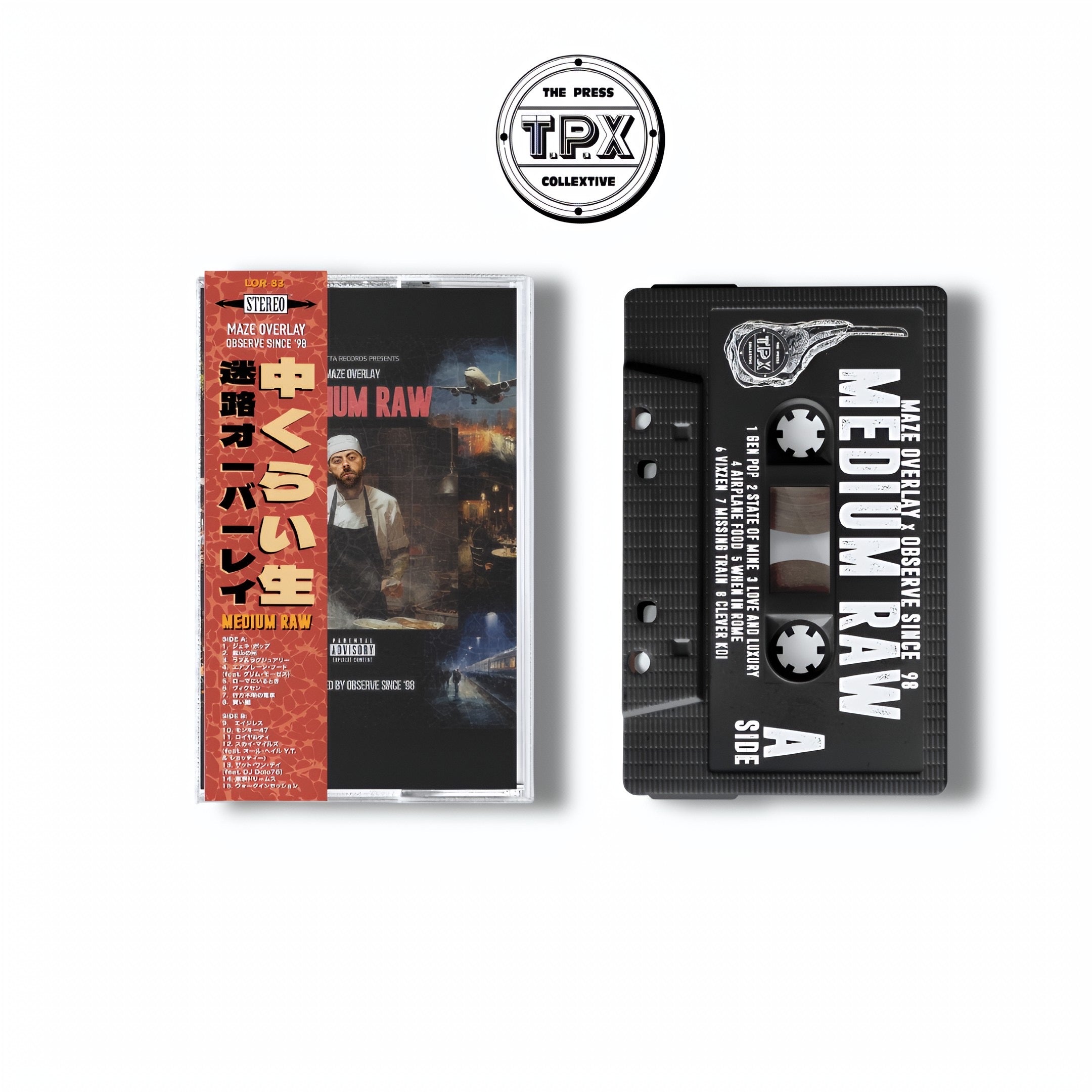 Medium Raw Black Tape Main Cover OBI Cassette Maze Overlay x Observe s ...